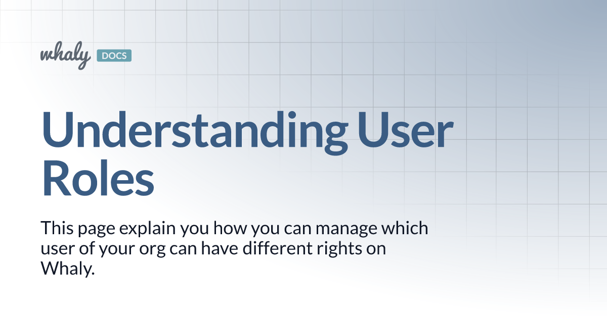 Understanding User Roles | Documentation