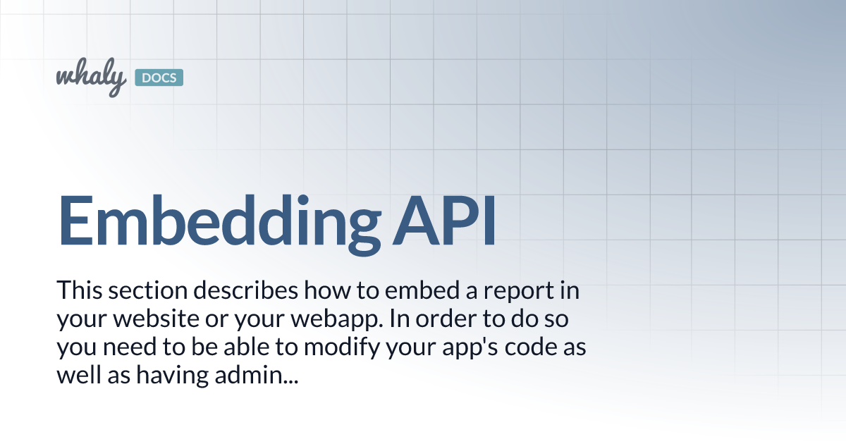 Embedding API | Documentation