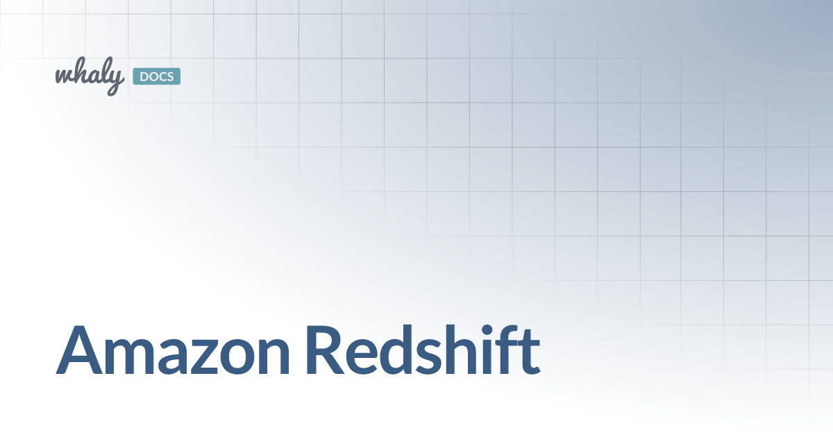 Amazon Redshift | Documentation
